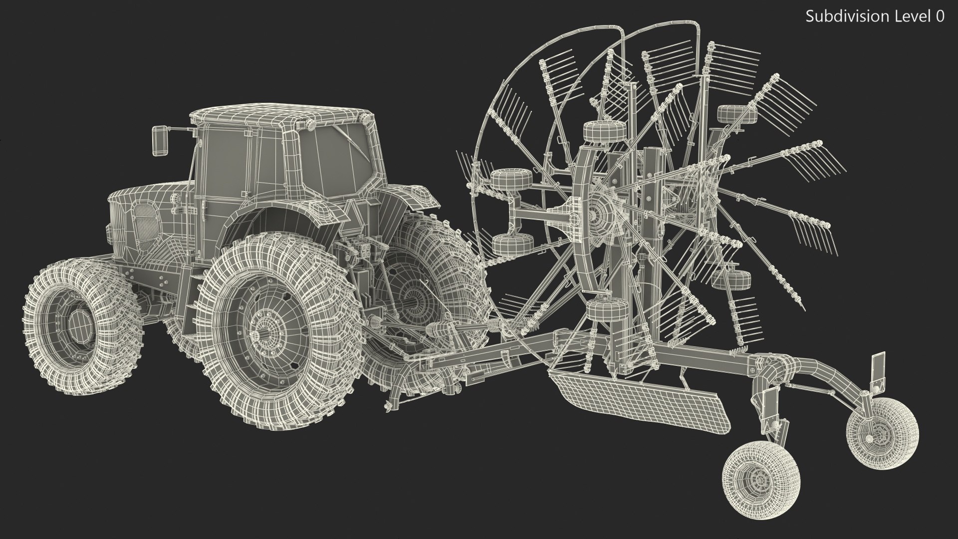 Tractor used twin rotary 3D model - TurboSquid 1521262