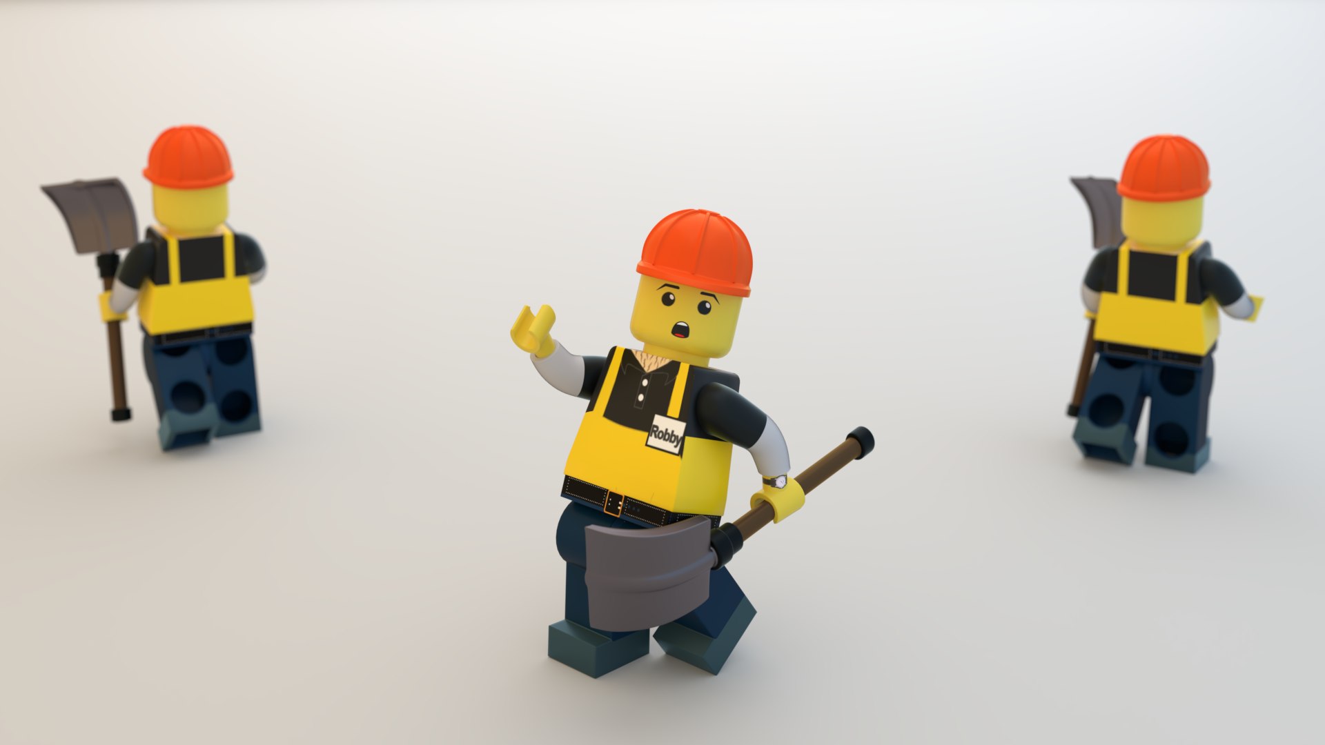 3D Lego 10 workers with tools model - TurboSquid 1792460