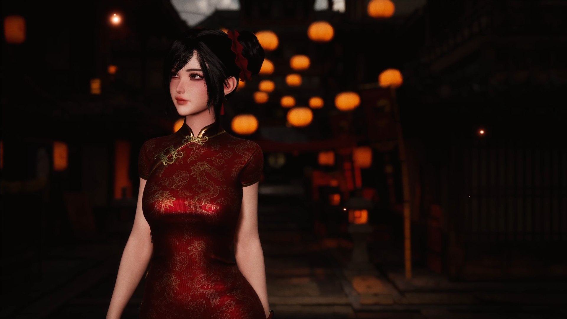 Jua Lee - Cheongsam Qipao Dress - Game Ready Low-poly 3D Model 3D Model ...