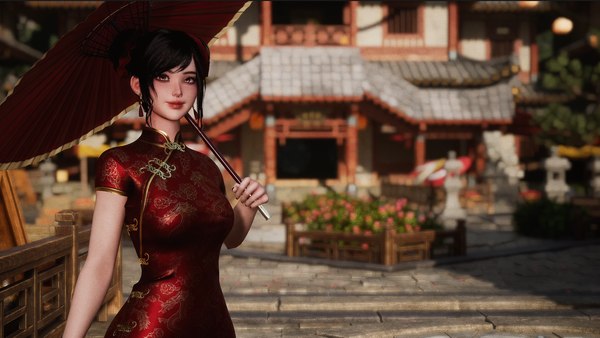 Jua Lee - 旗袍女孩 - Game Ready 低聚 3D 模型3D模型 - TurboSquid 2117361