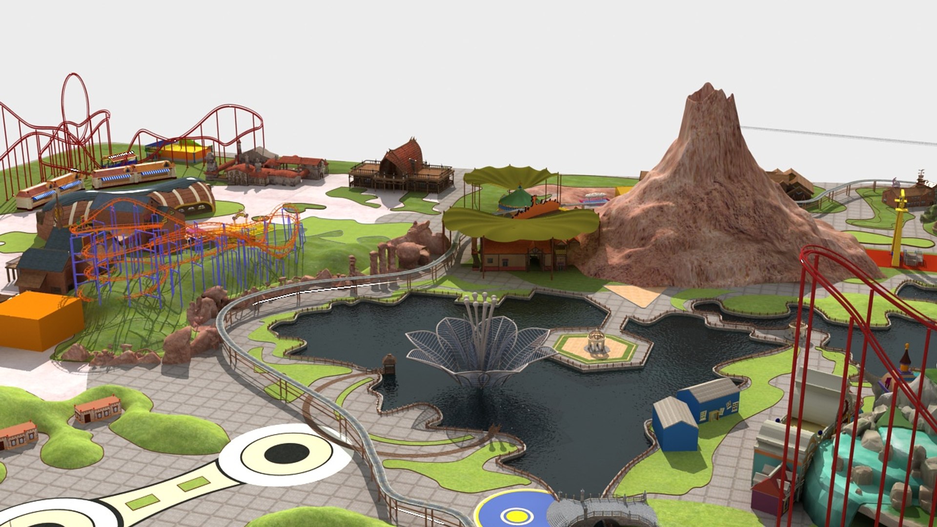 Amusement Park 1 3D Model - TurboSquid 2145017