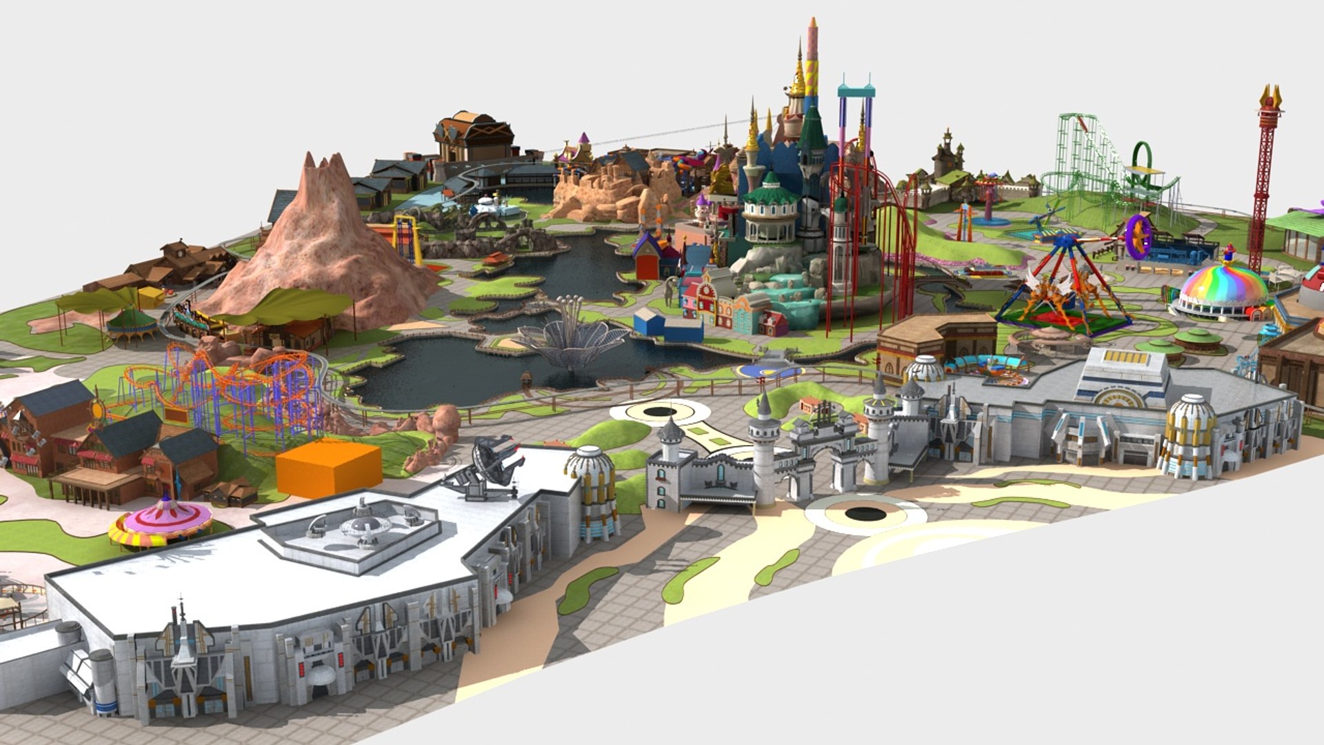 Amusement Park 1 3D Model - TurboSquid 2145017