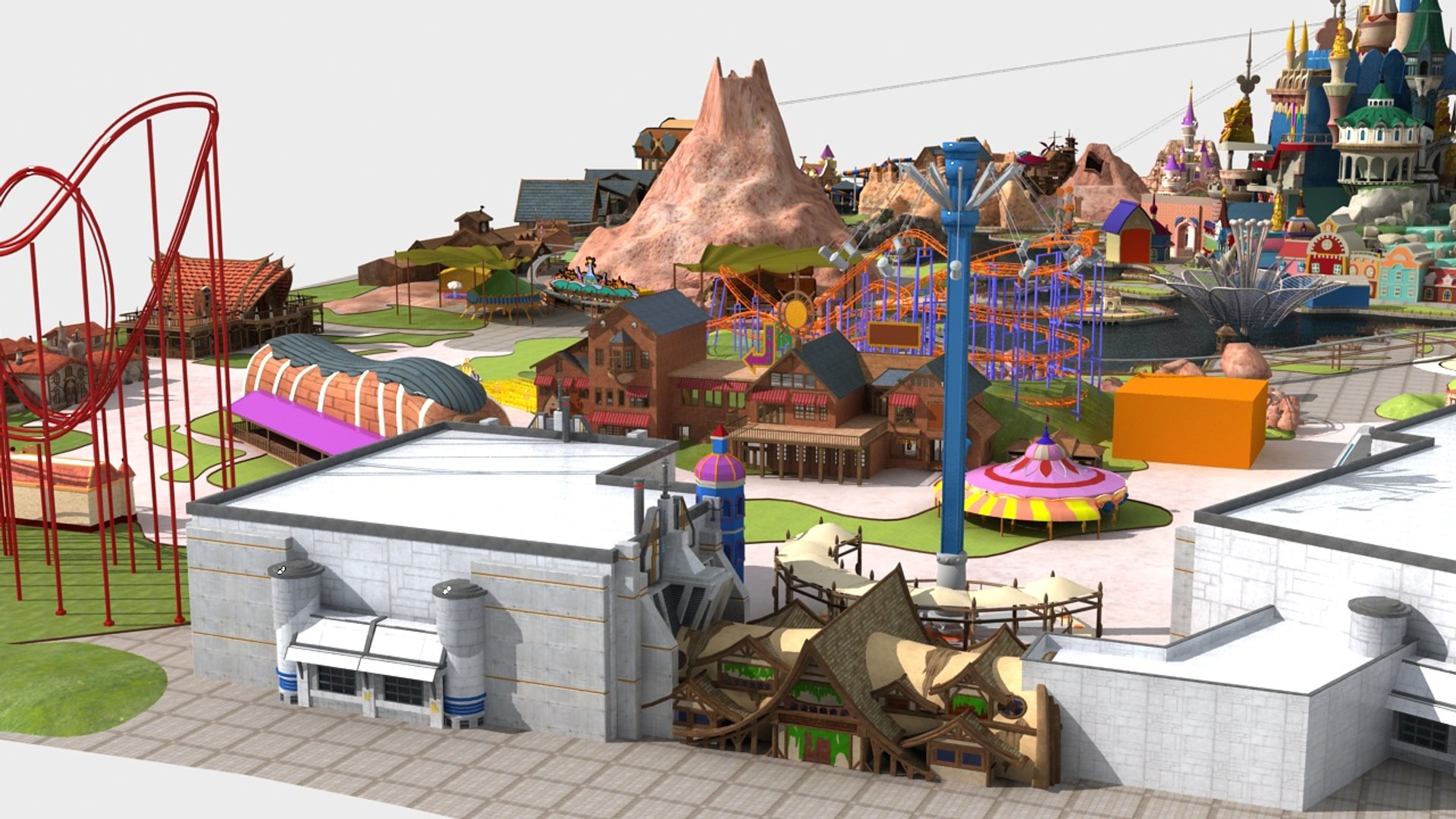Amusement Park 1 3D Model - TurboSquid 2145017