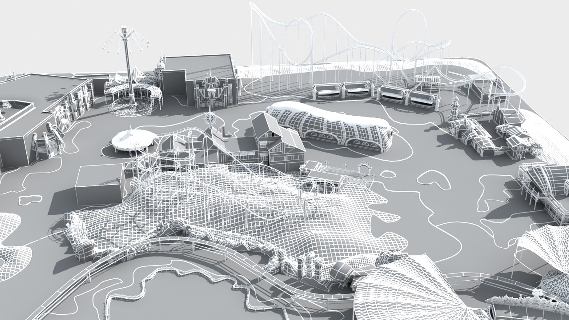 Amusement Park 1 3D Model - TurboSquid 2145017