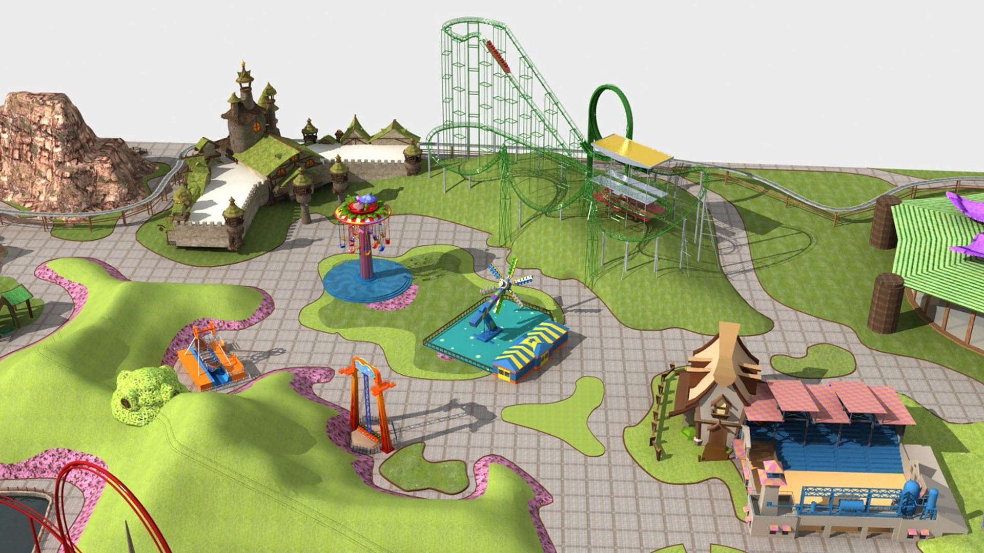 Amusement Park 1 3D Model - TurboSquid 2145017
