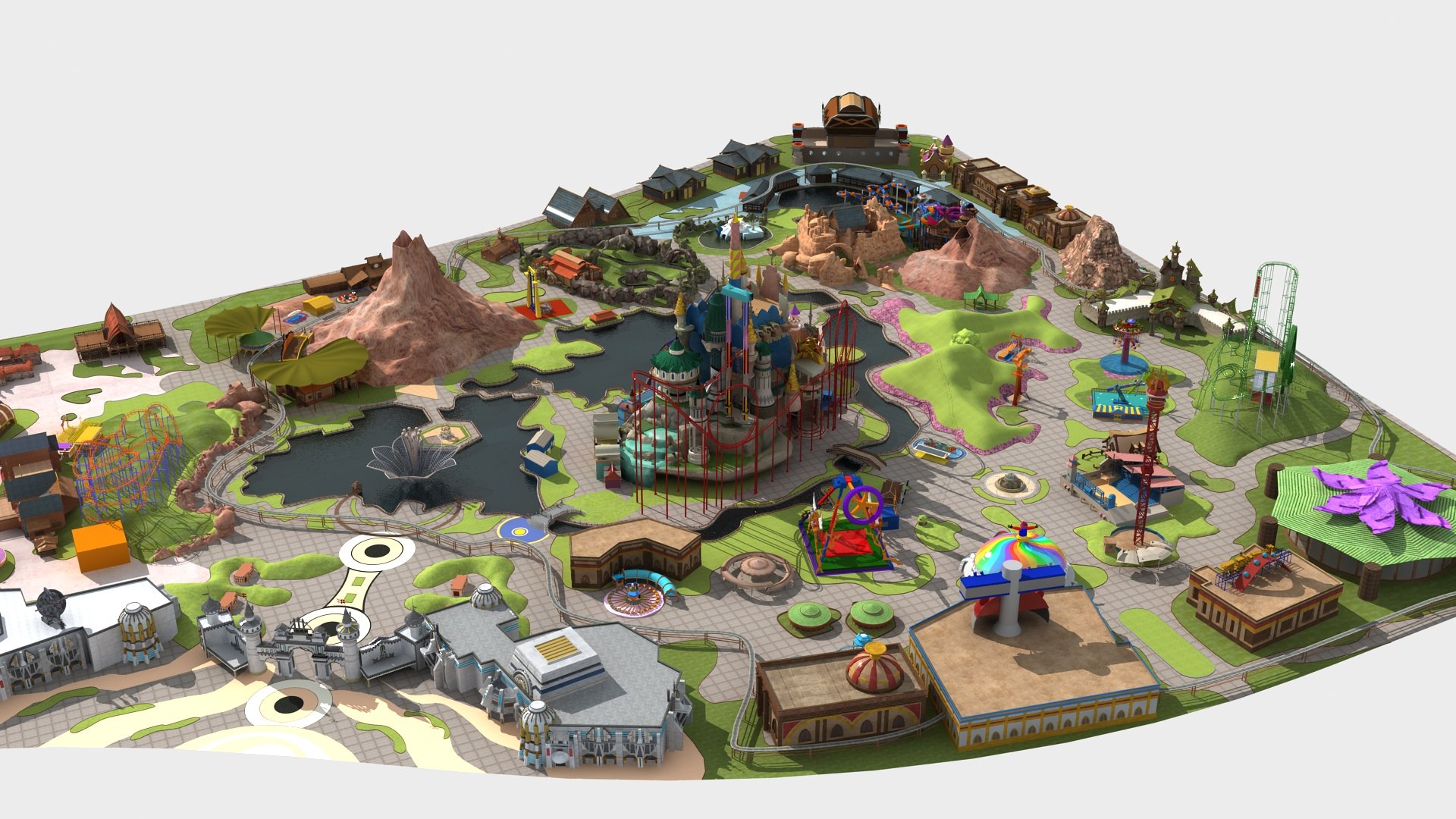 Amusement Park 1 3D Model - TurboSquid 2145017