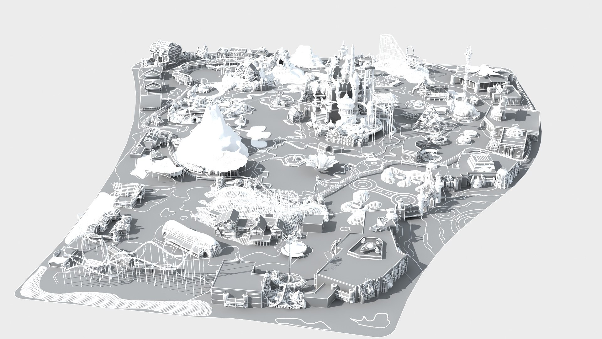 Amusement Park 1 3D Model - TurboSquid 2145017