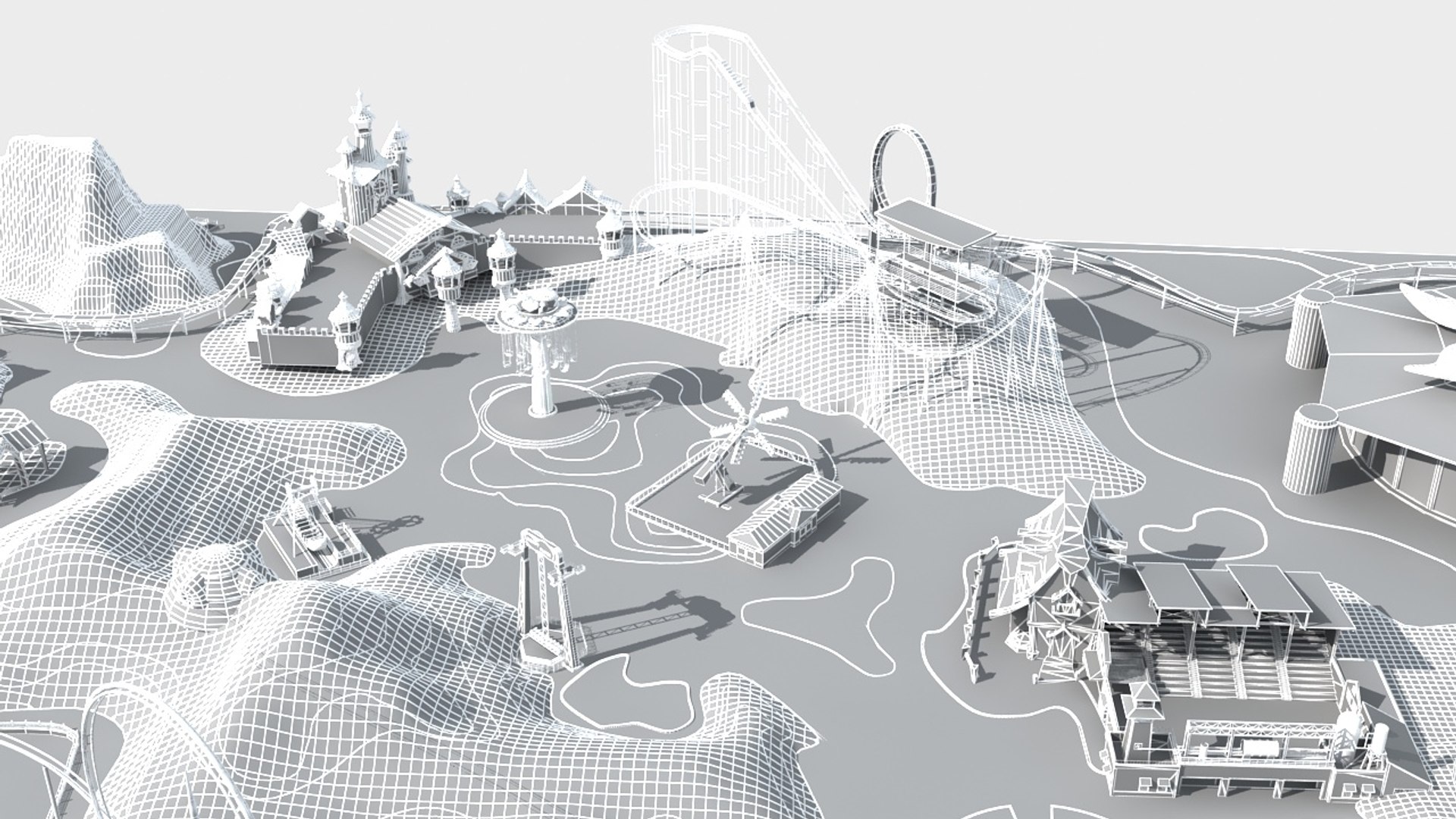 Amusement Park 1 3D Model - TurboSquid 2145017