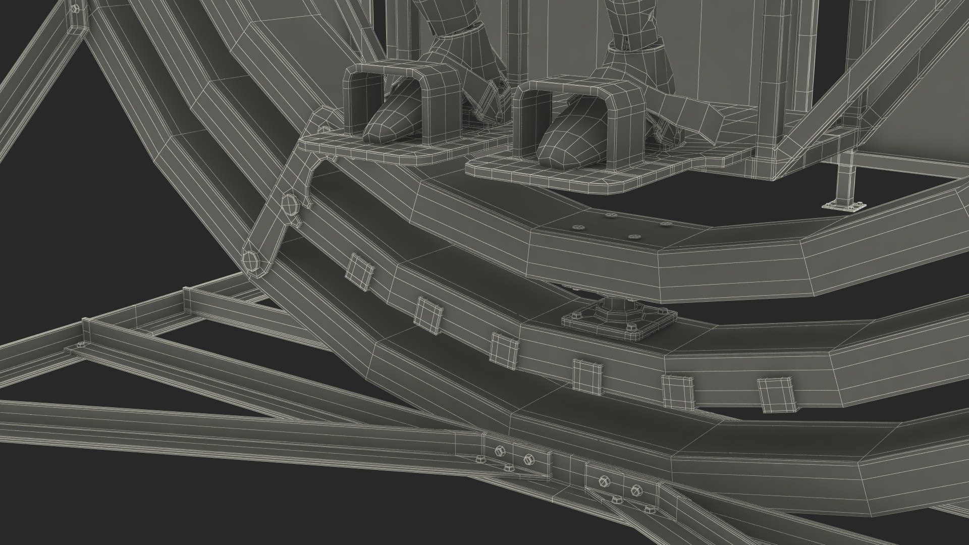Astronaut Training Simulator With Mannequin Rigged 3D Model ...