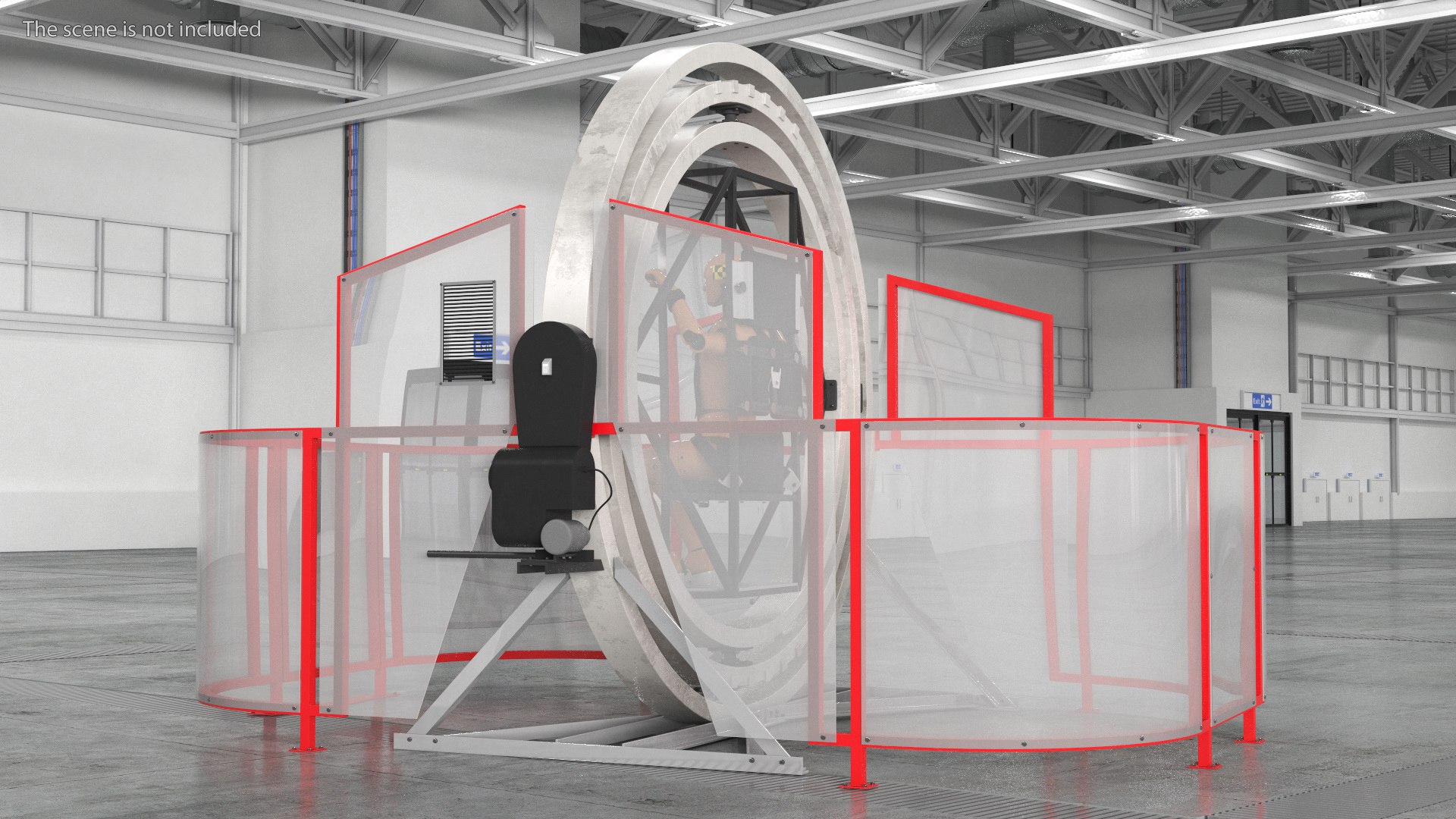 Astronaut Training Simulator with Mannequin Rigged 3D model ...