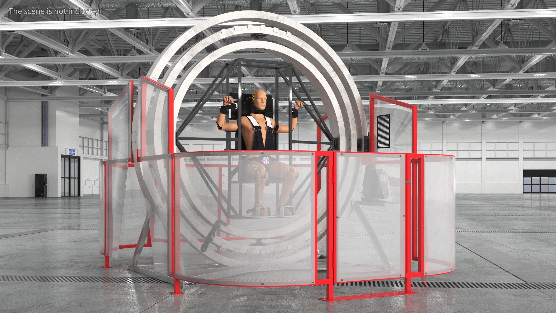 Astronaut Training Simulator with Mannequin Rigged 3D model ...