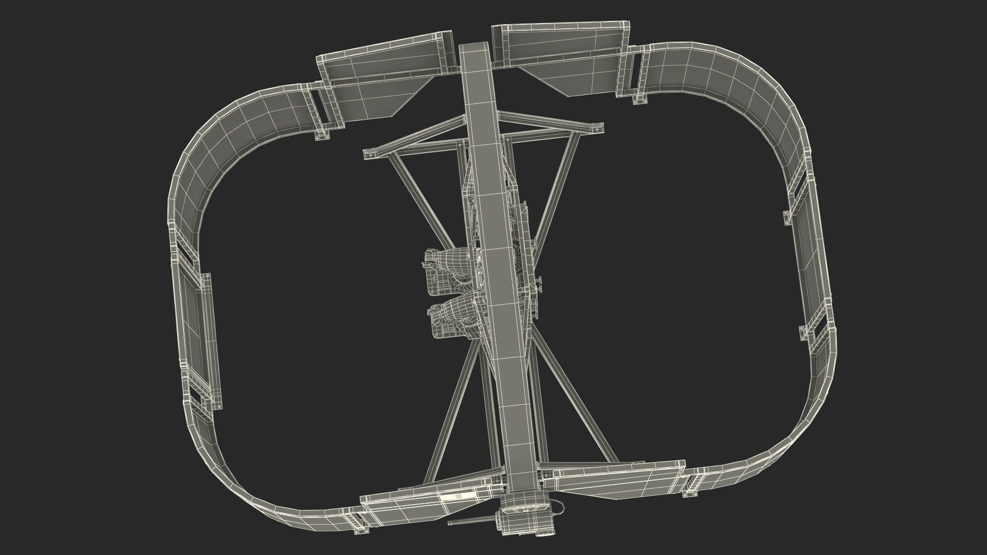 Astronaut Training Simulator With Mannequin Rigged 3D Model ...