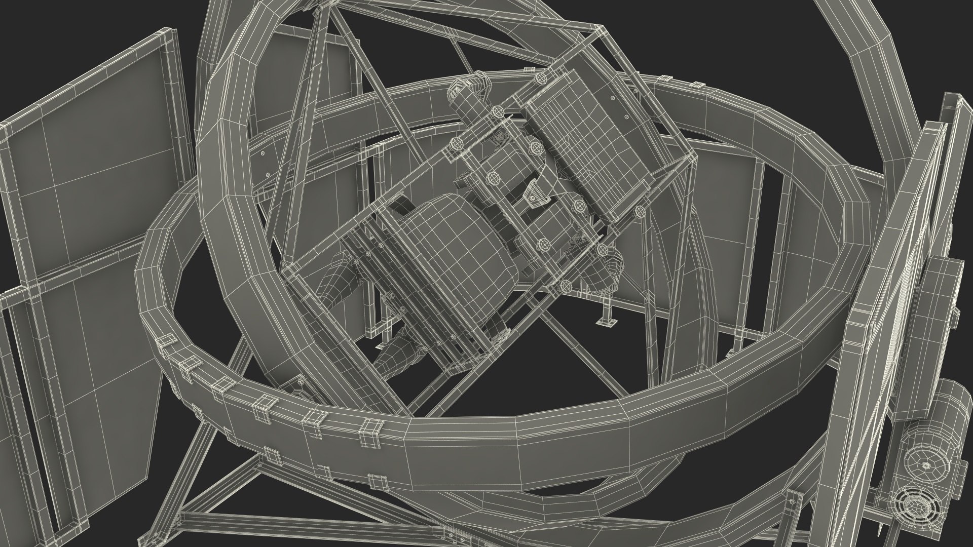 Astronaut Training Simulator With Mannequin Rigged 3D Model ...