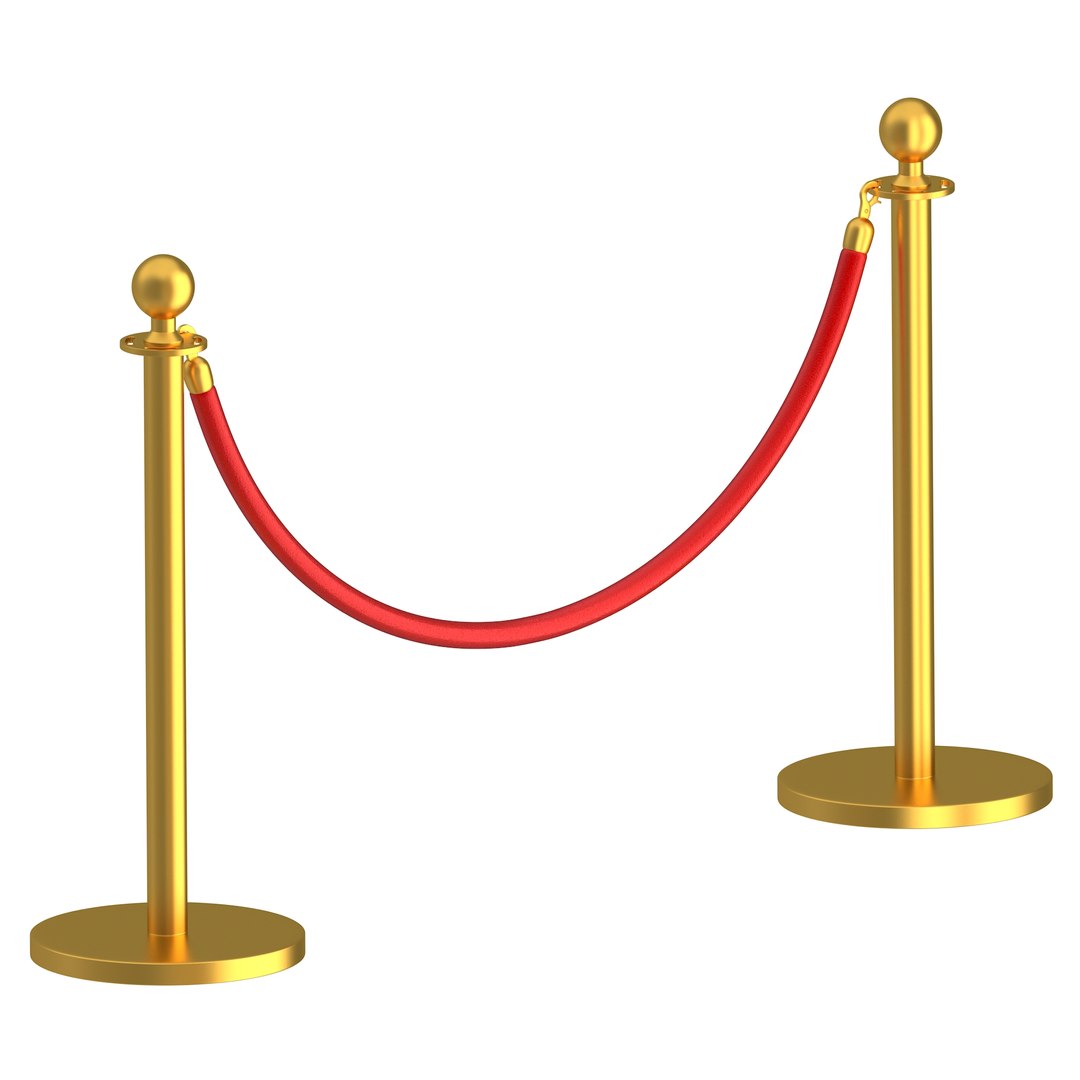 Gold Stanchion 3D - TurboSquid 2086806