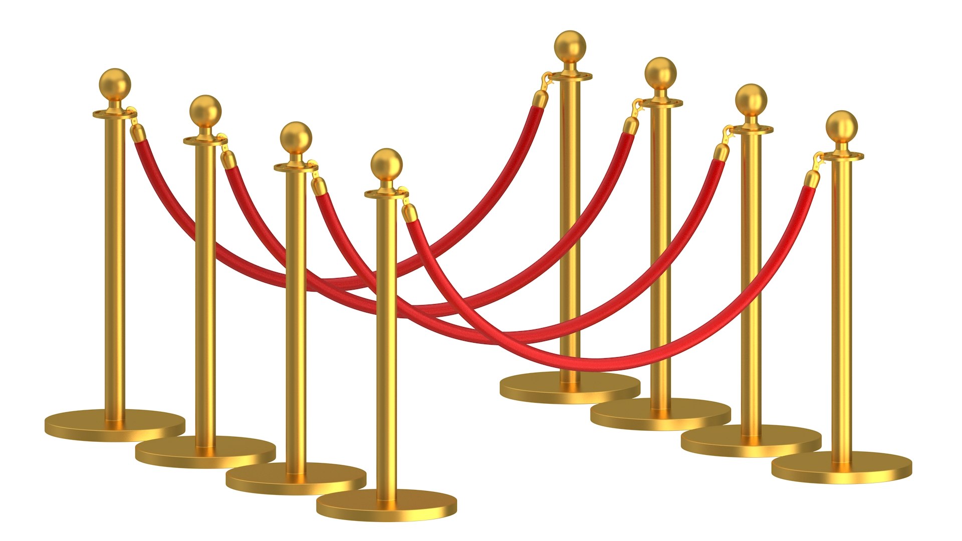 Gold Stanchion 3D - TurboSquid 2086806