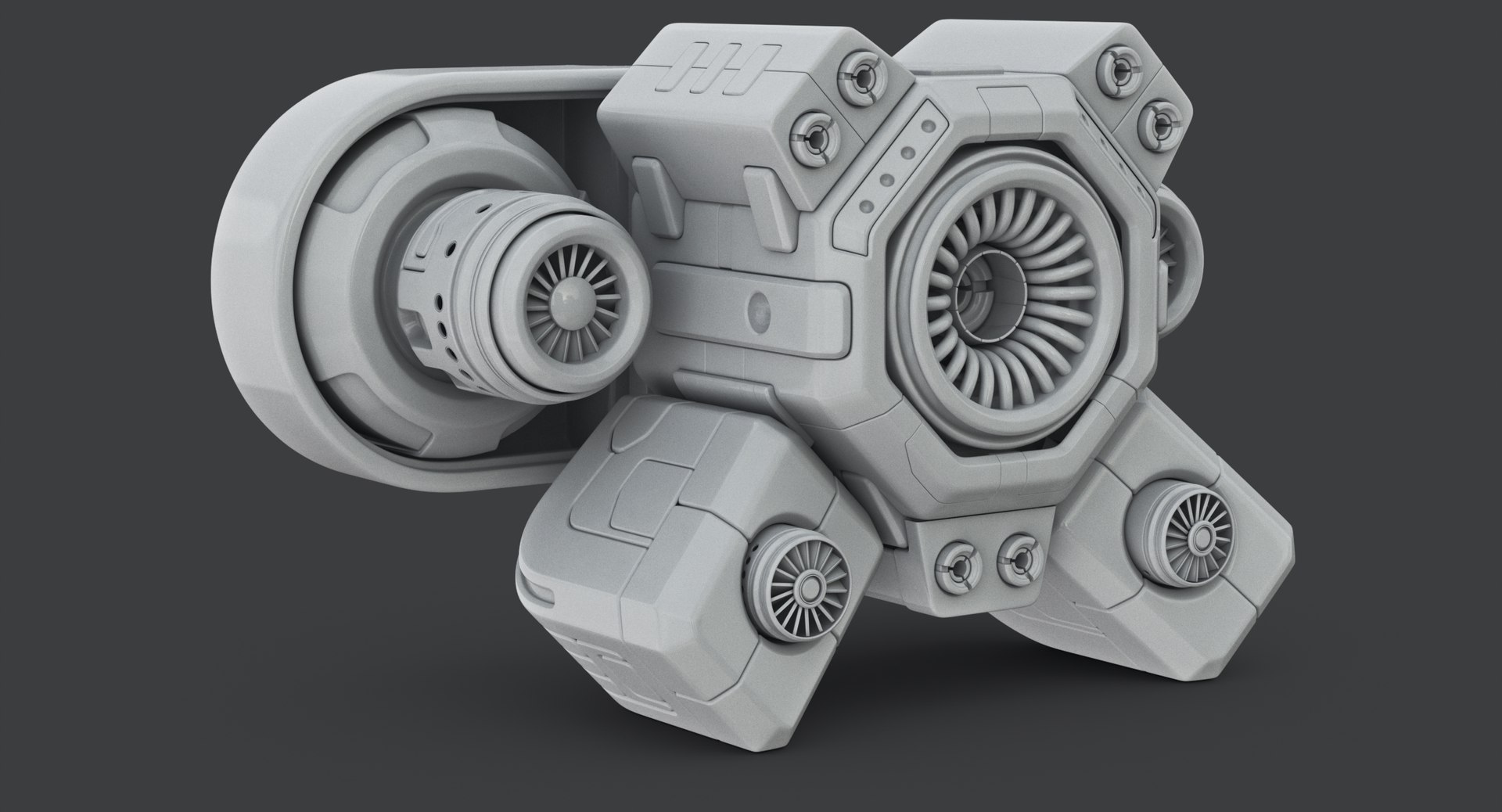 3D sci-fi engine model - TurboSquid 1225039