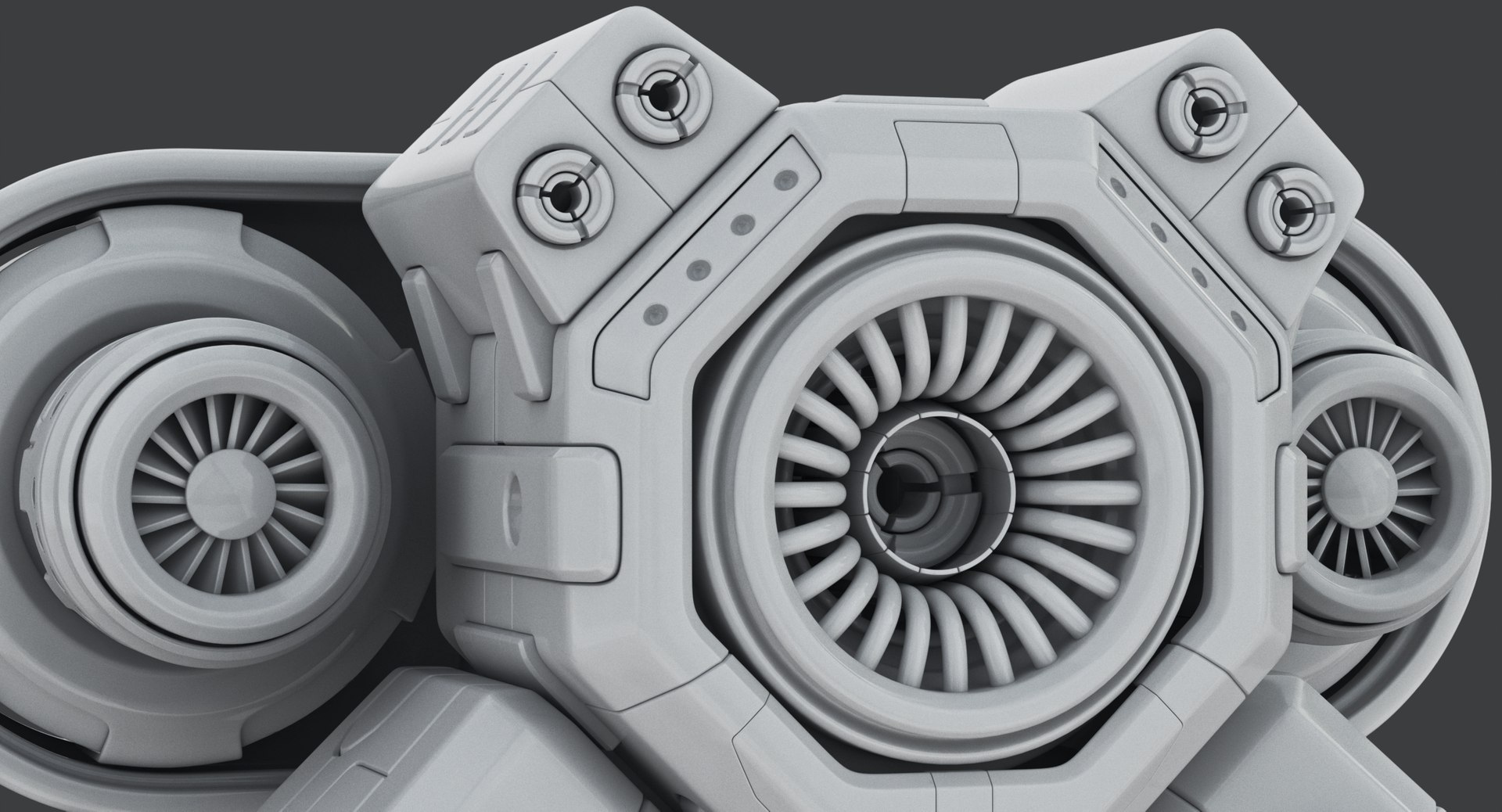 3D sci-fi engine model - TurboSquid 1225039