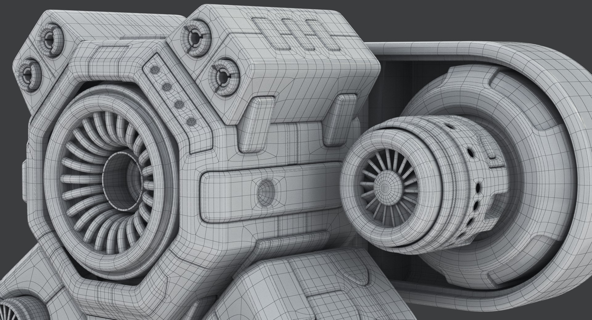 3D sci-fi engine model - TurboSquid 1225039