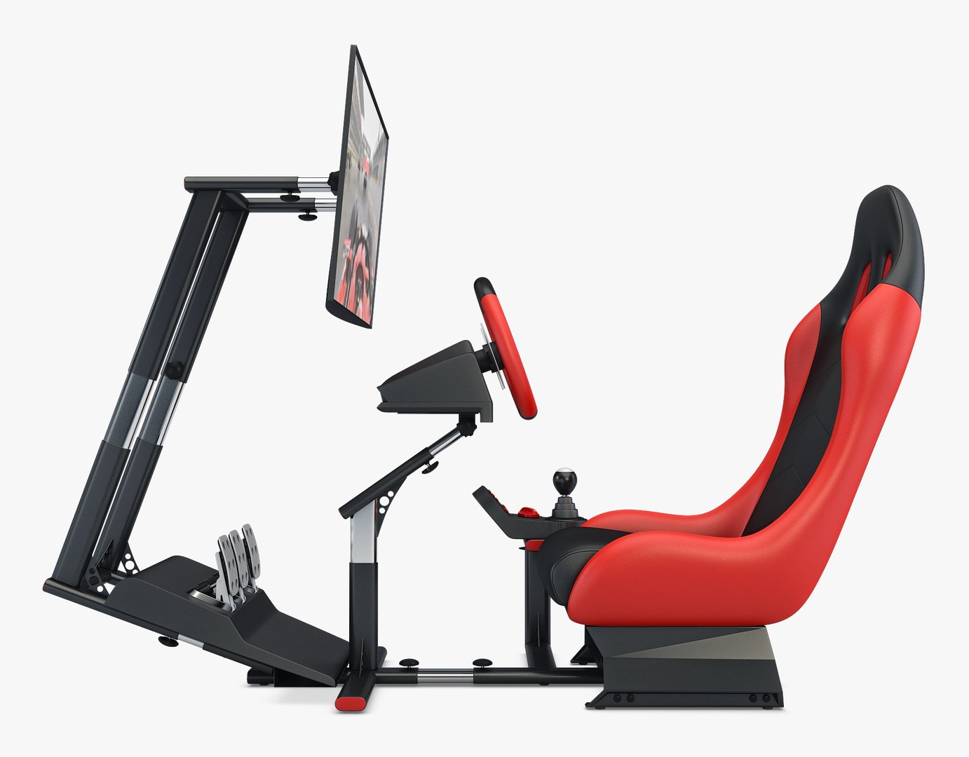 3D Generic Racing Simulator Cockpit With Monitor A - TurboSquid 2308800