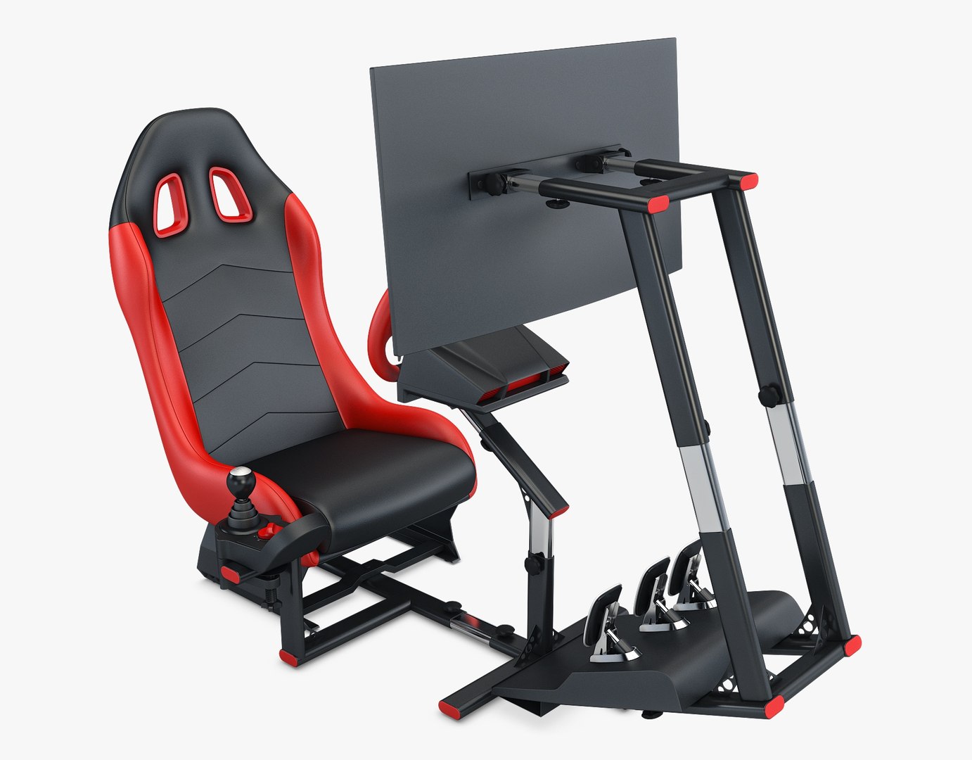 3D Generic Racing Simulator Cockpit With Monitor A - TurboSquid 2308800