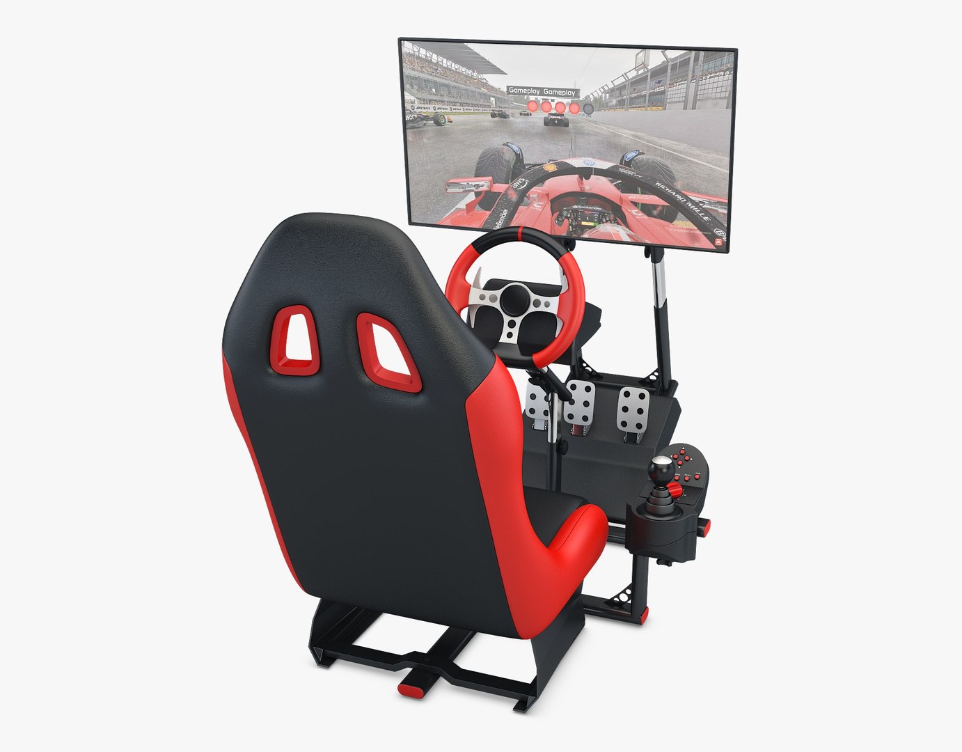3D Generic Racing Simulator Cockpit With Monitor A - TurboSquid 2308800