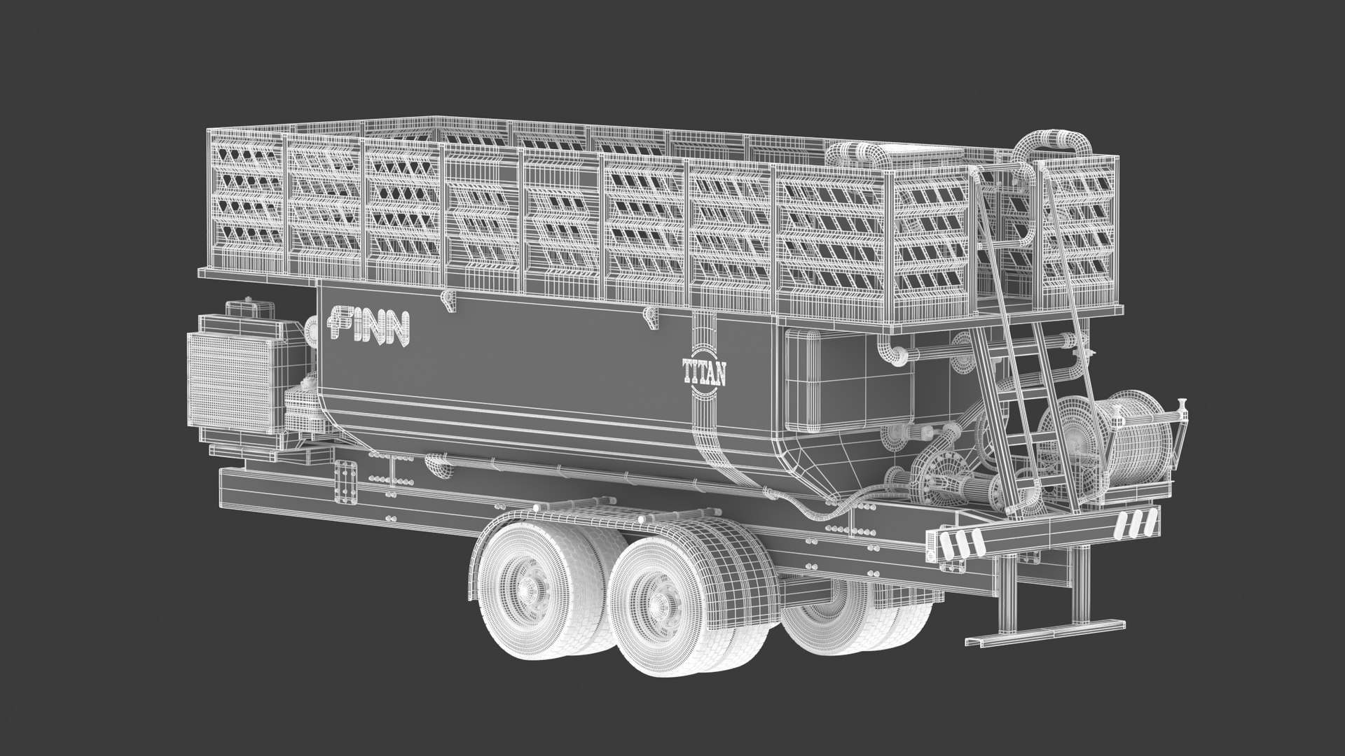 FINN HT400 Titan HydroSeeder 3D Model - TurboSquid 2363438