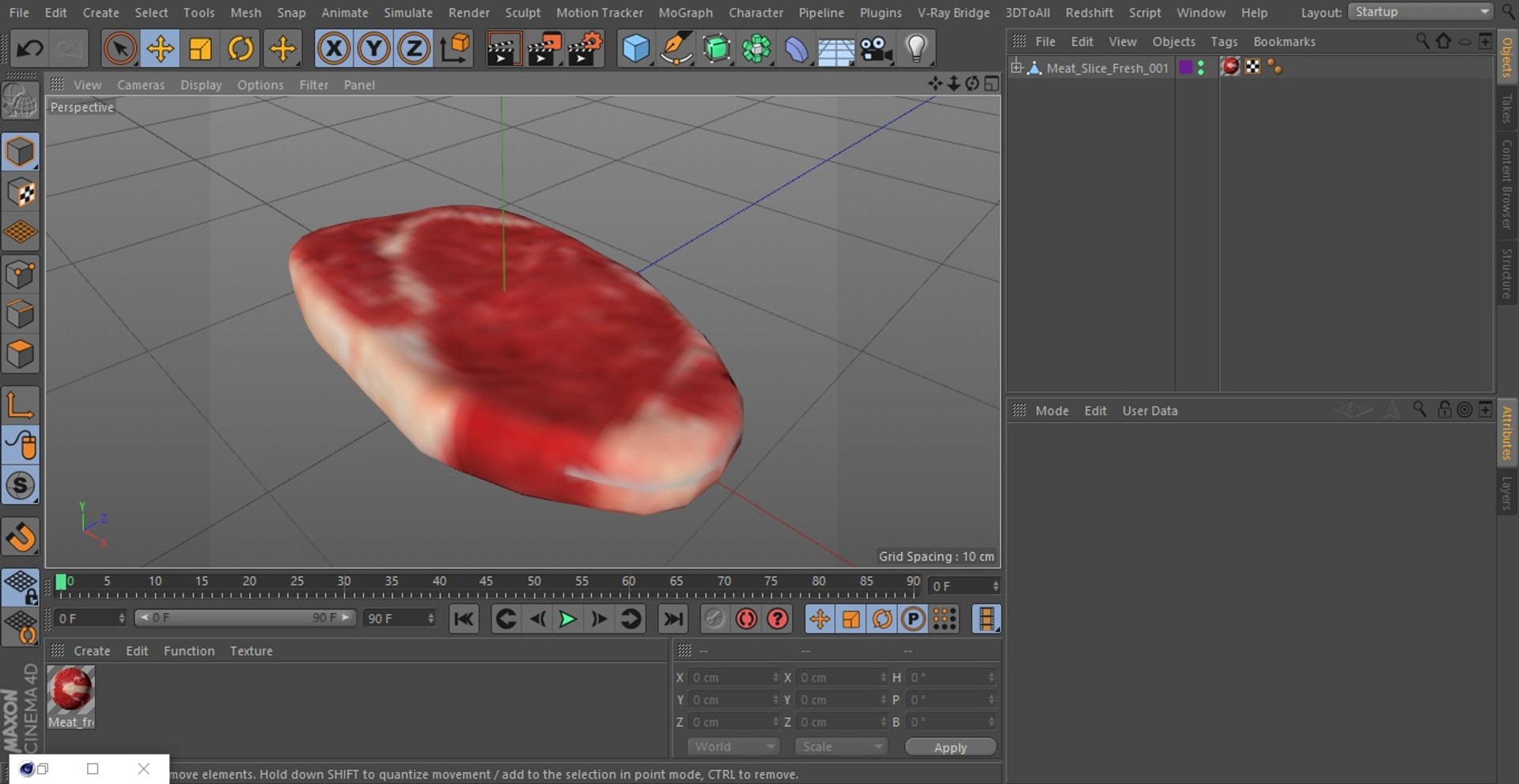 3D Meat Slice Fresh - TurboSquid 1947480