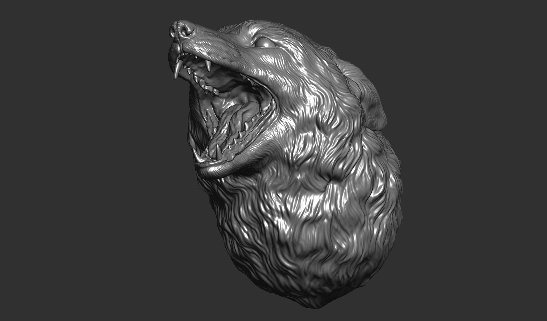 3D Fox Grin Head - TurboSquid 1829215