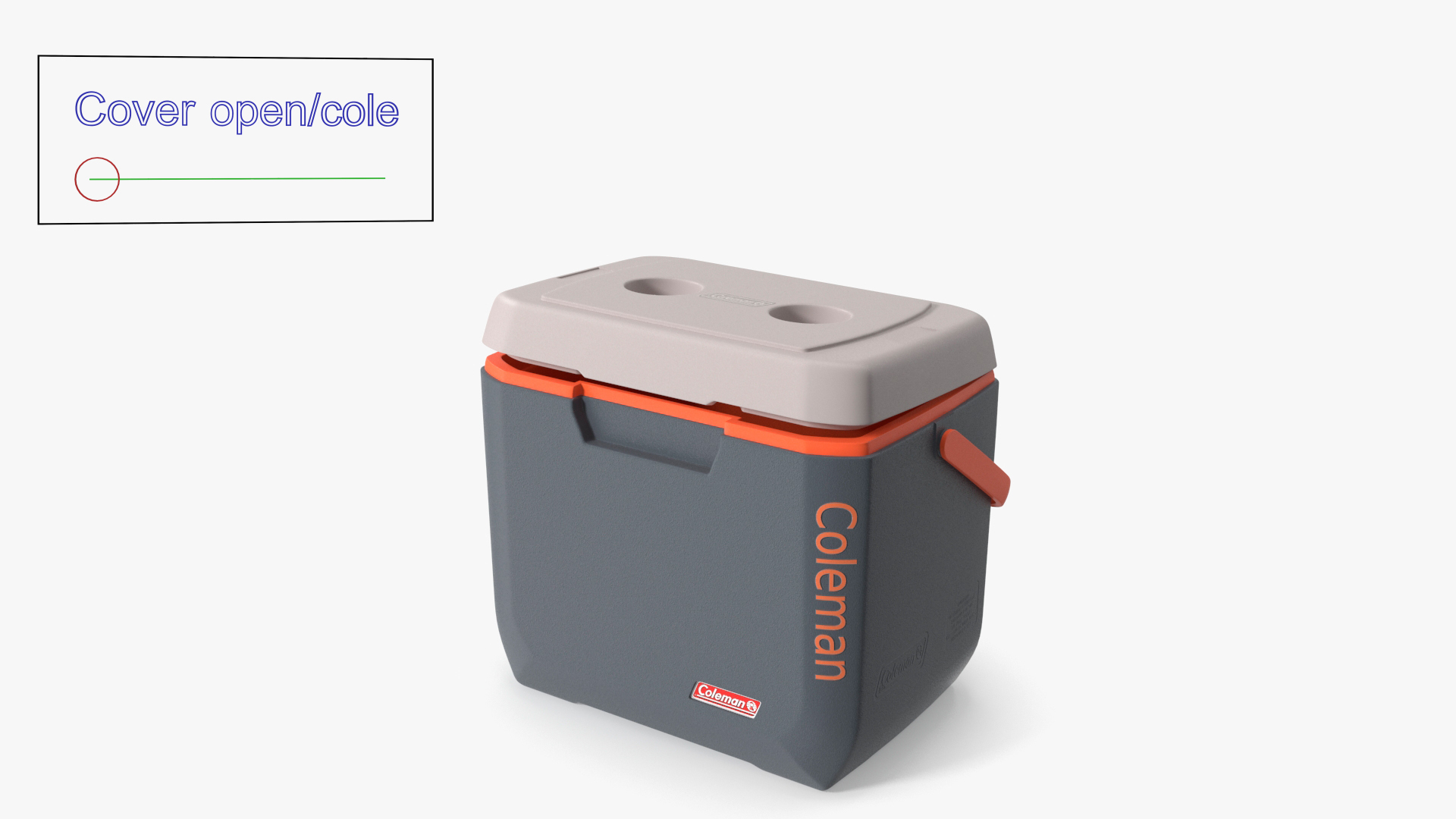 Coleman Cool Box 28 QT Gray Rigged 3D - TurboSquid 2108446