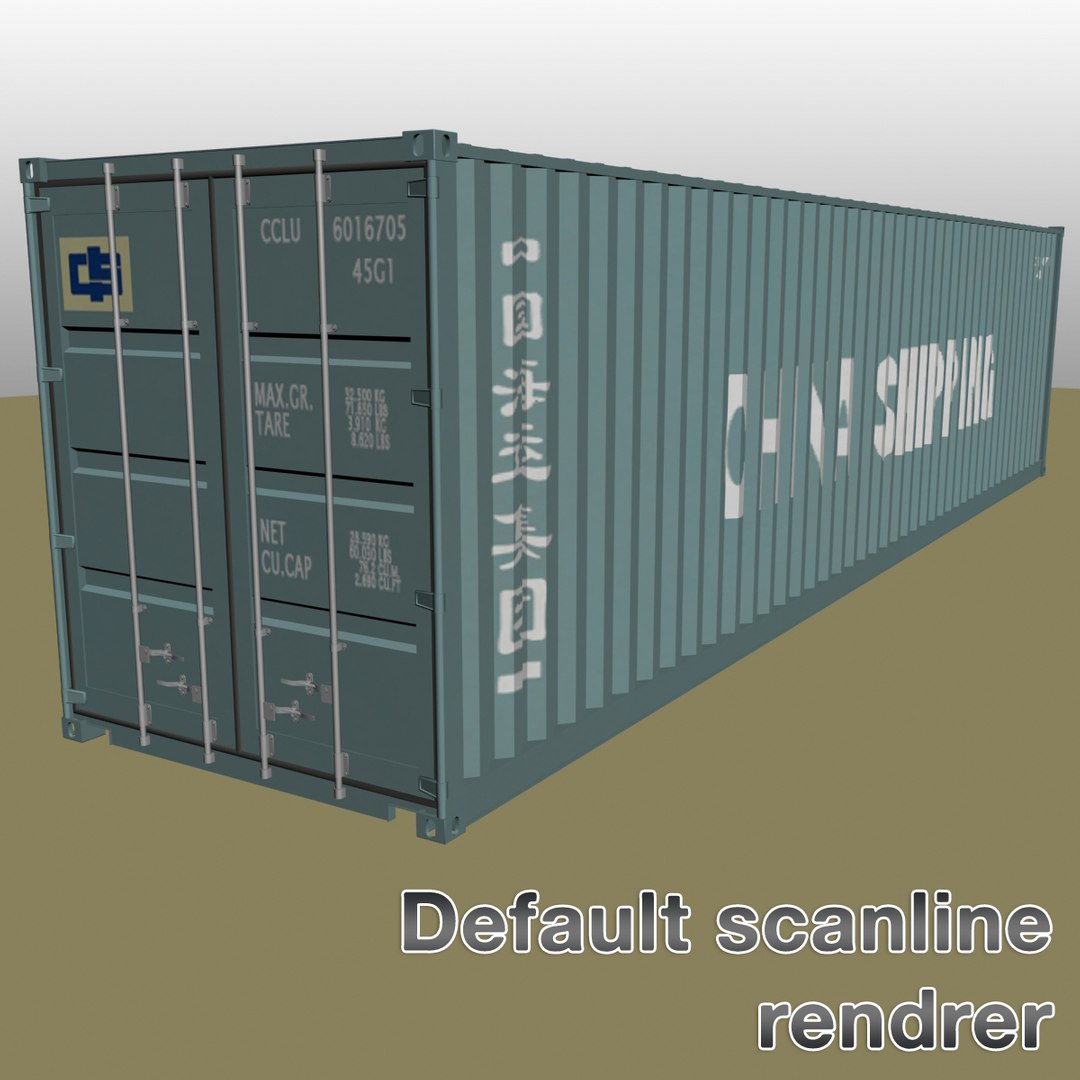 40 Feet Container Cargo Ships 3d Model
