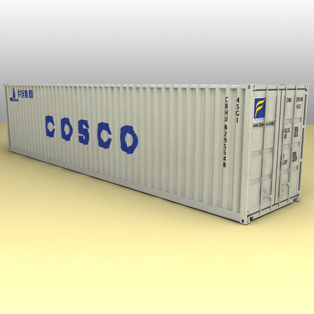 40 Feet Container Cargo Ships 3d Model