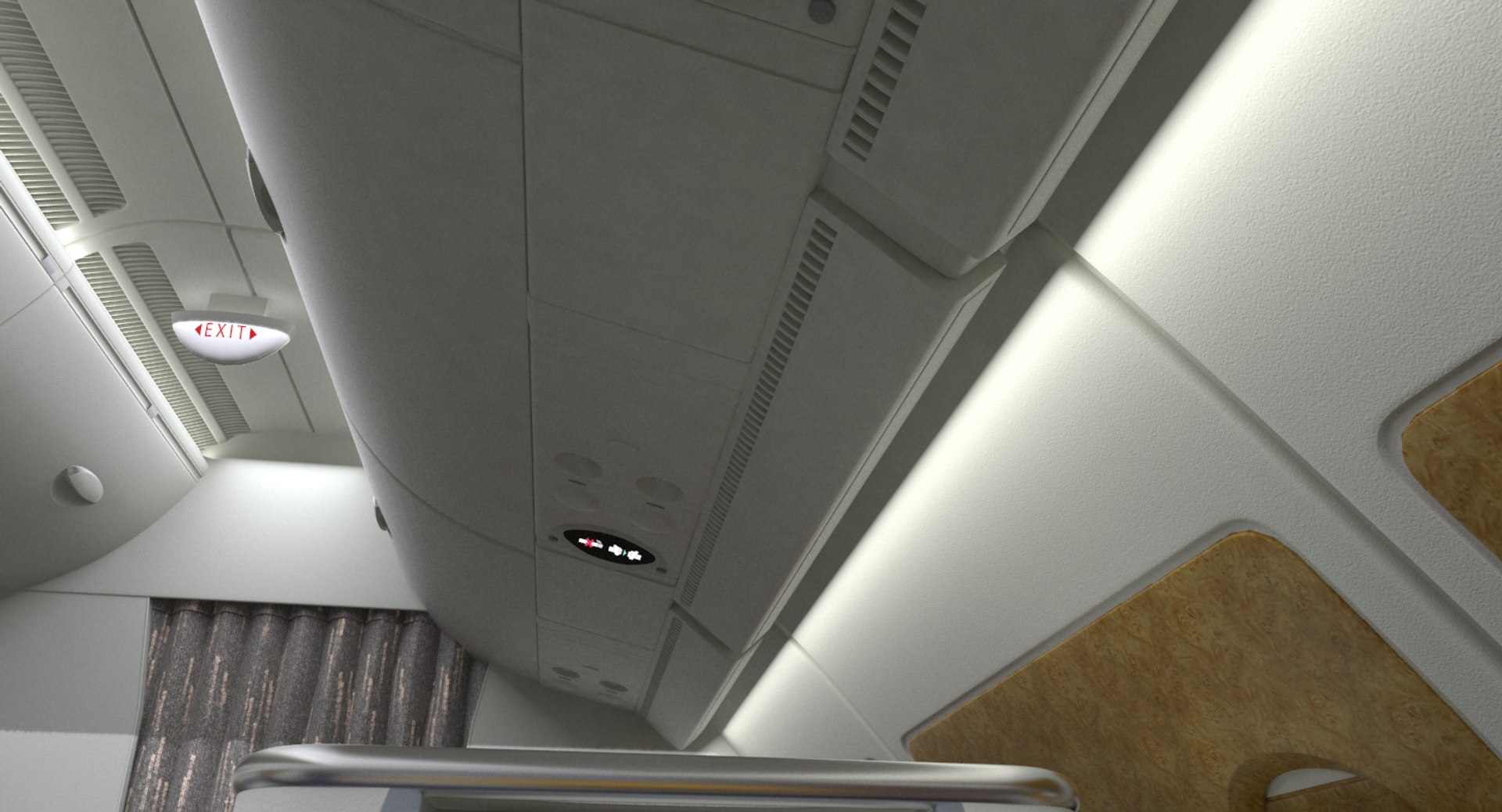 3D A380 Business Cabin Section - TurboSquid 1263938