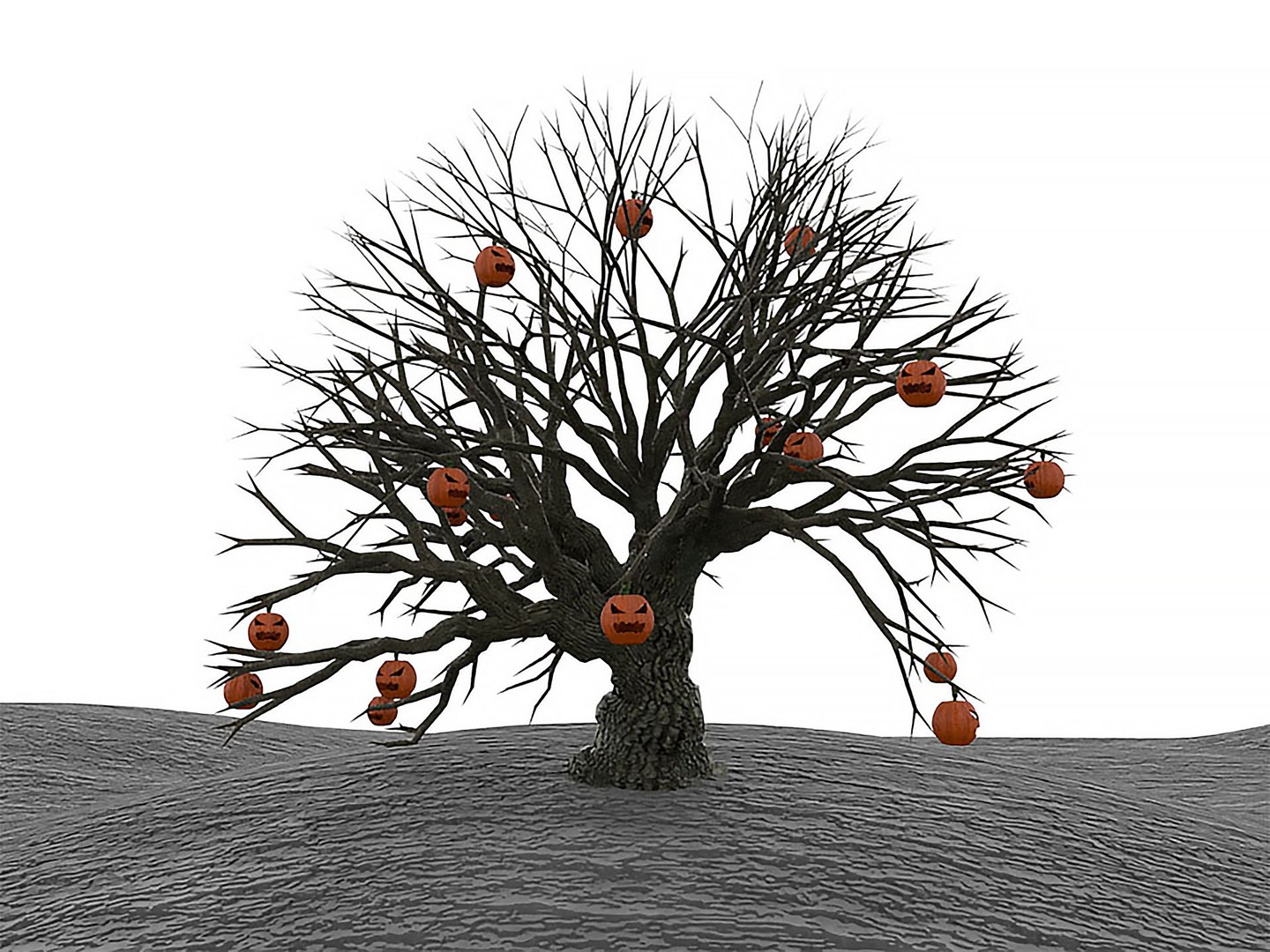 3D Pumpkins Tree Model - TurboSquid 1709942