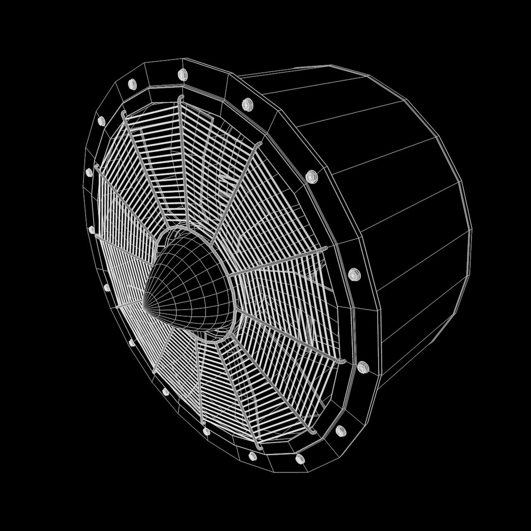 3d Industrial Large Fan Model