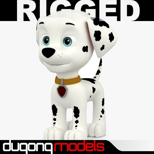 dugm08 rigged cartoon dog max