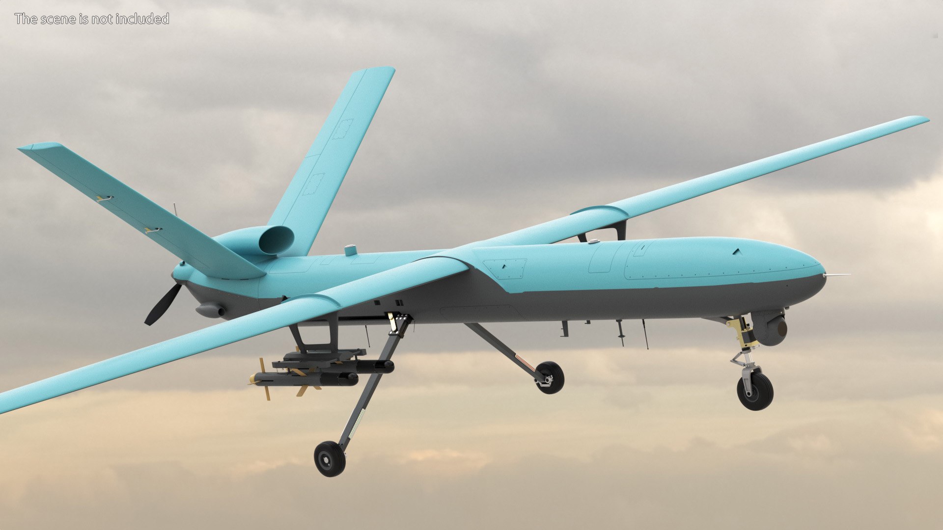 Unmanned Combat Drone Rigged 3D Model - TurboSquid 1987199