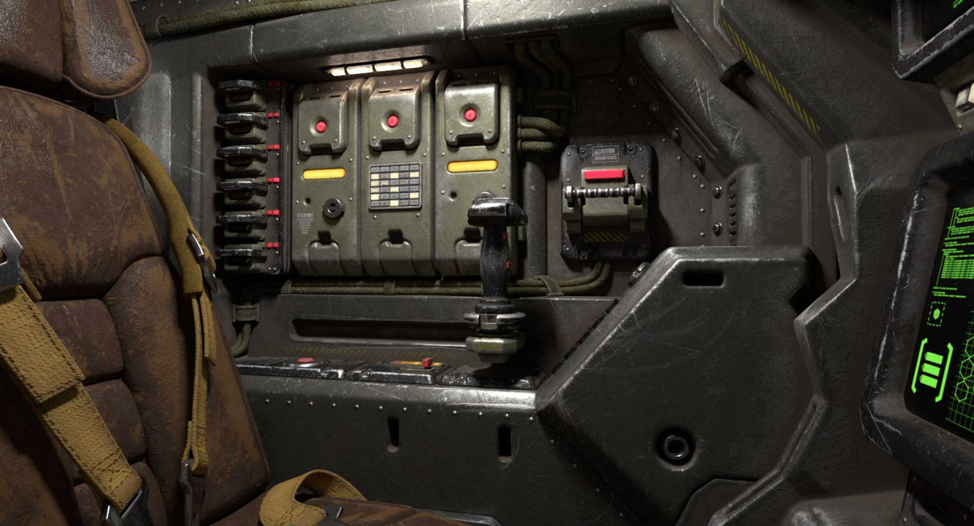 3D mech cockpit model - TurboSquid 1310446