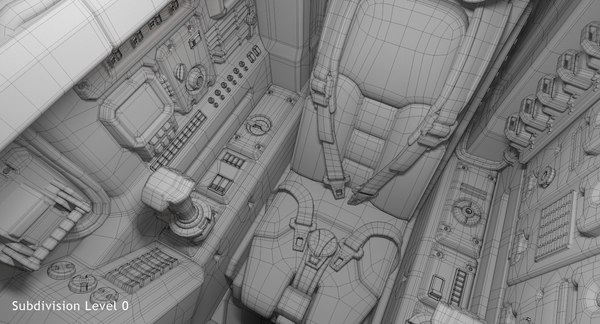 3D mech cockpit model - TurboSquid 1310446