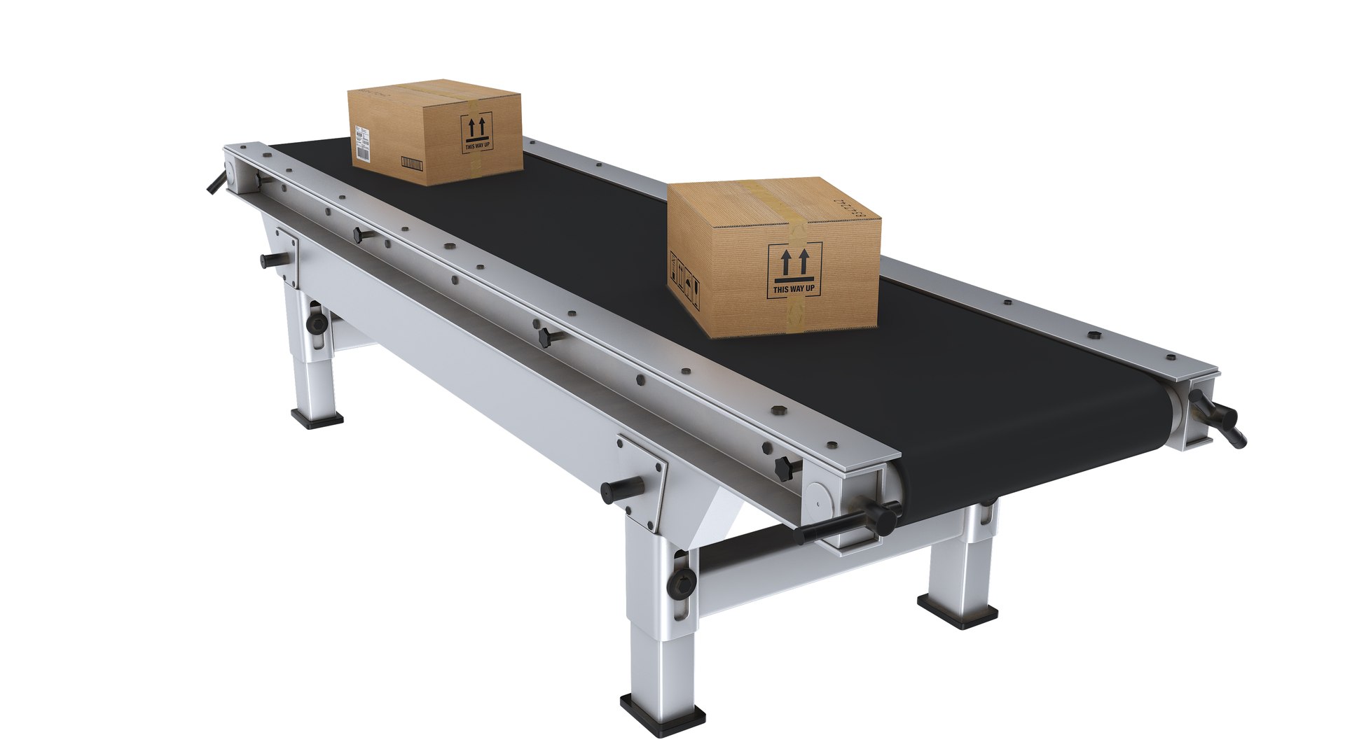 Conveyor Roller With Cardboard Boxes 3D Model - TurboSquid 2249320