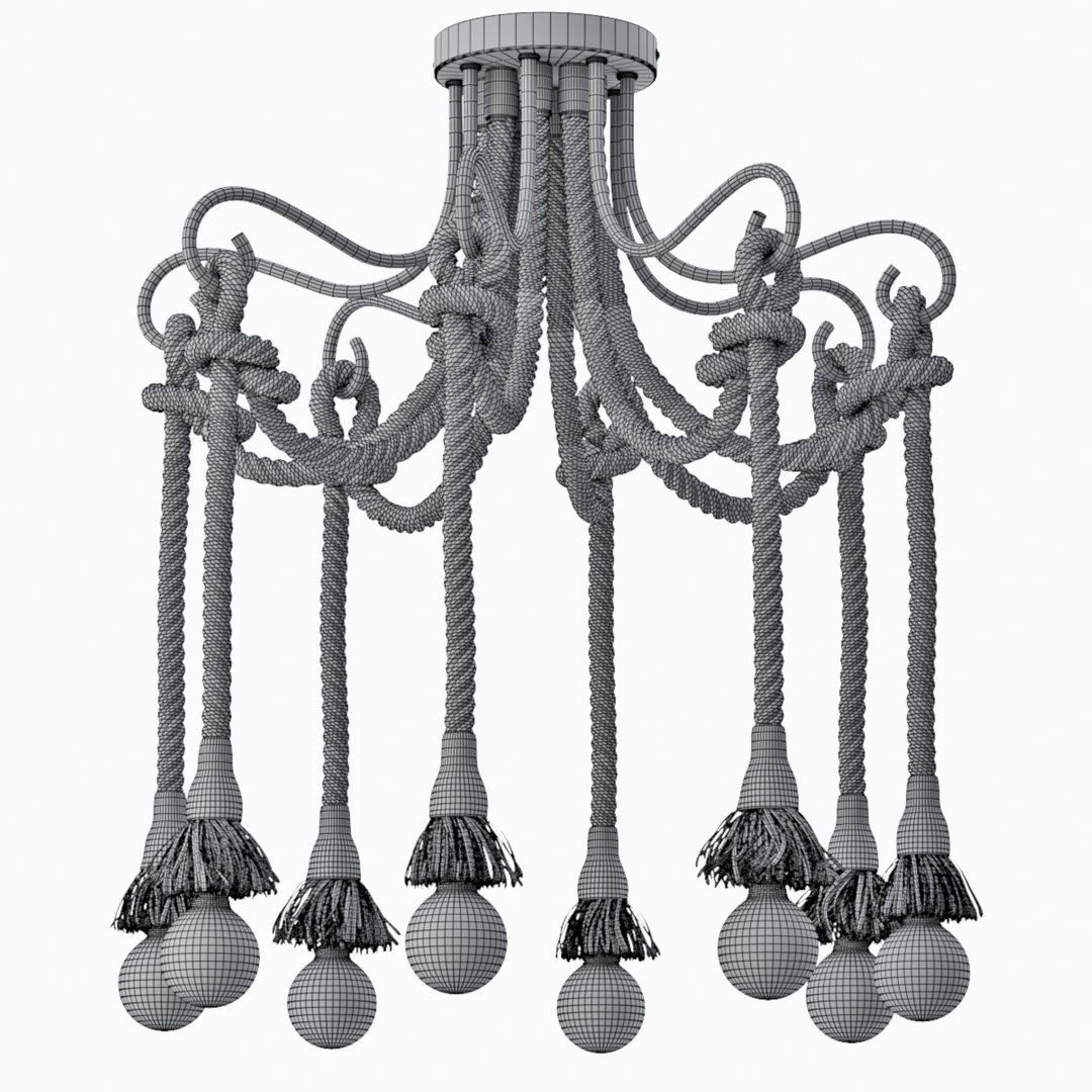 Chandelier Rope 8 Loft 3D Model - TurboSquid 1566822