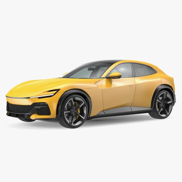 modelo 3d Extreme Crossover Sports Car Yellow Rigged - TurboSquid 2004690