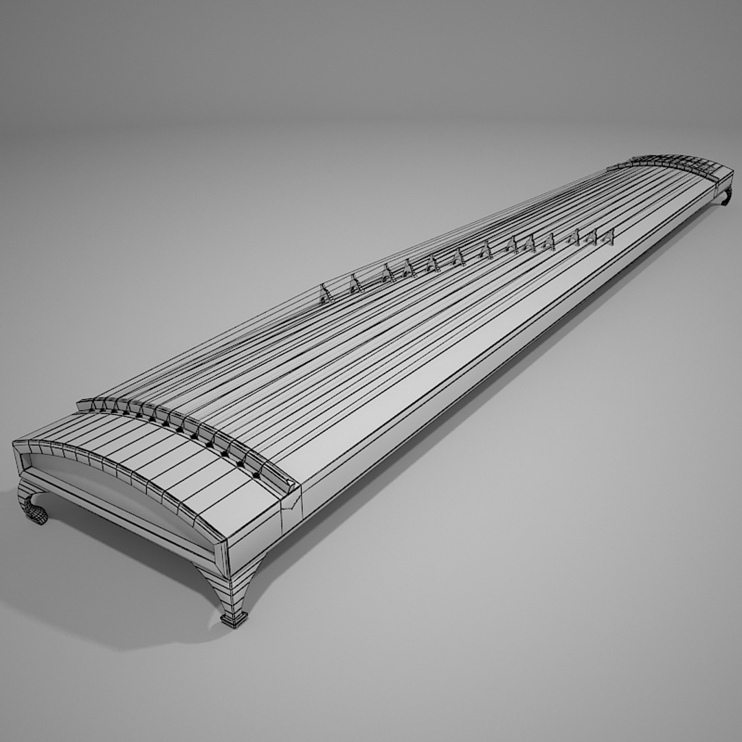 koto japanese musical 3d model