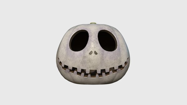 3D Pumpkin Head 06 White - Jack O Mask - Character Design model ...