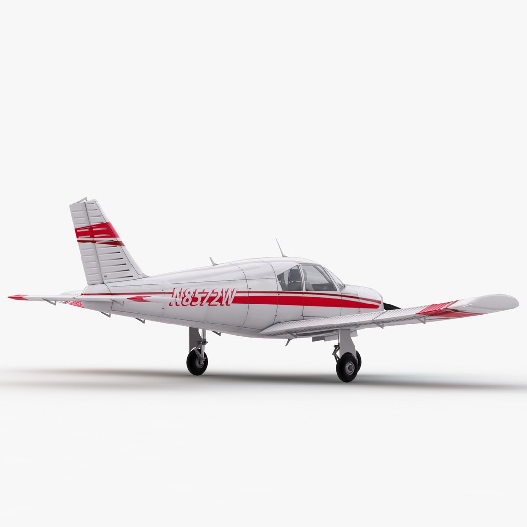 3d model piper cherokee pa-28 light