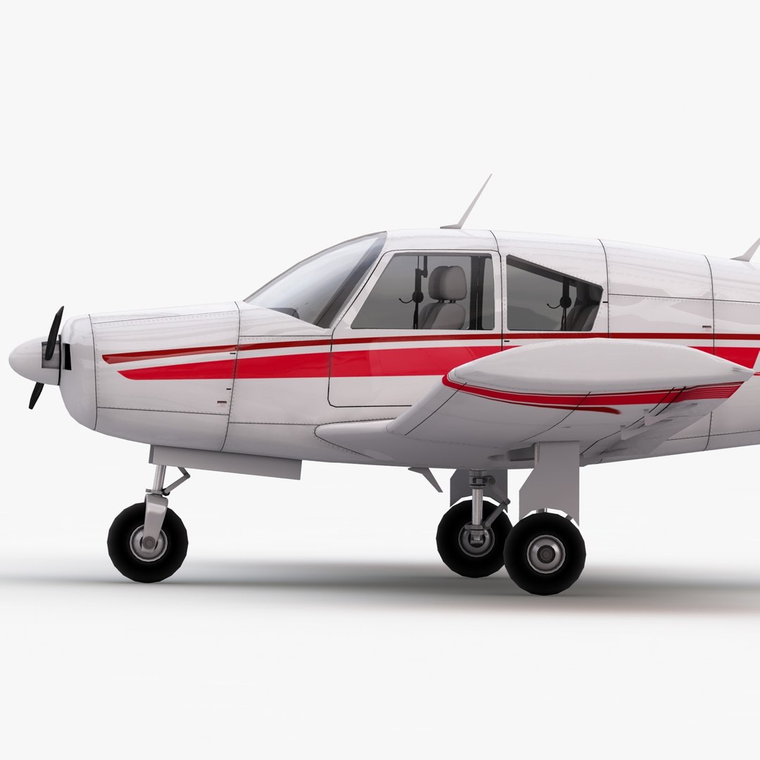 3d model piper cherokee pa-28 light
