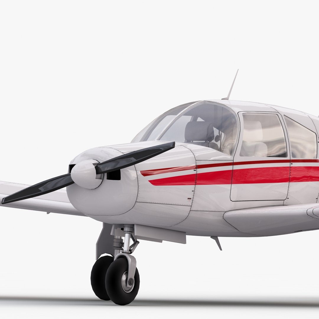 3d model piper cherokee pa-28 light
