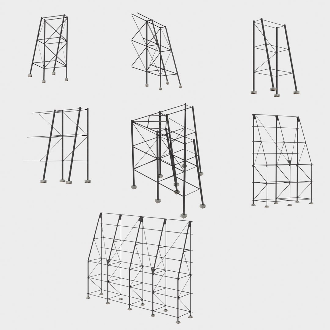 3D 7 In 1 Rooftop Billboard Frames Collection - Game Assets ...