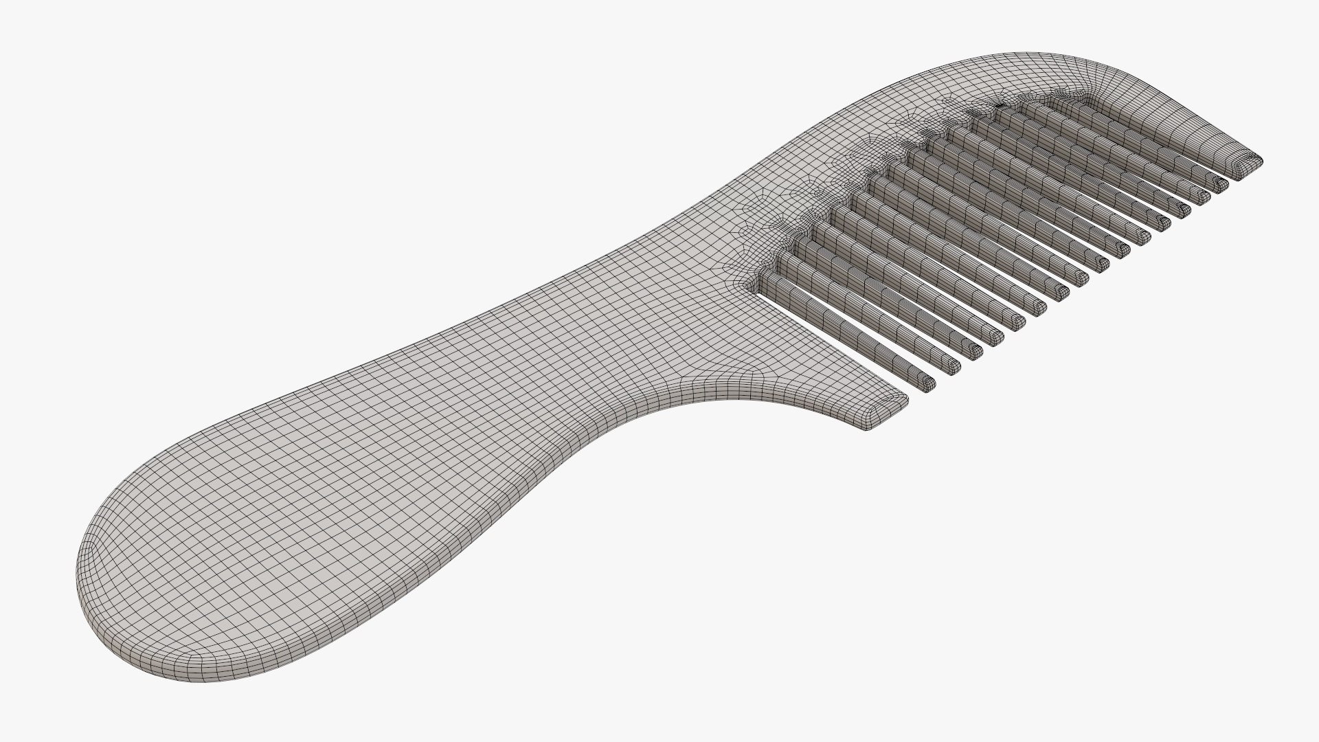Hair Comb Wooden 3D Model - TurboSquid 1585370
