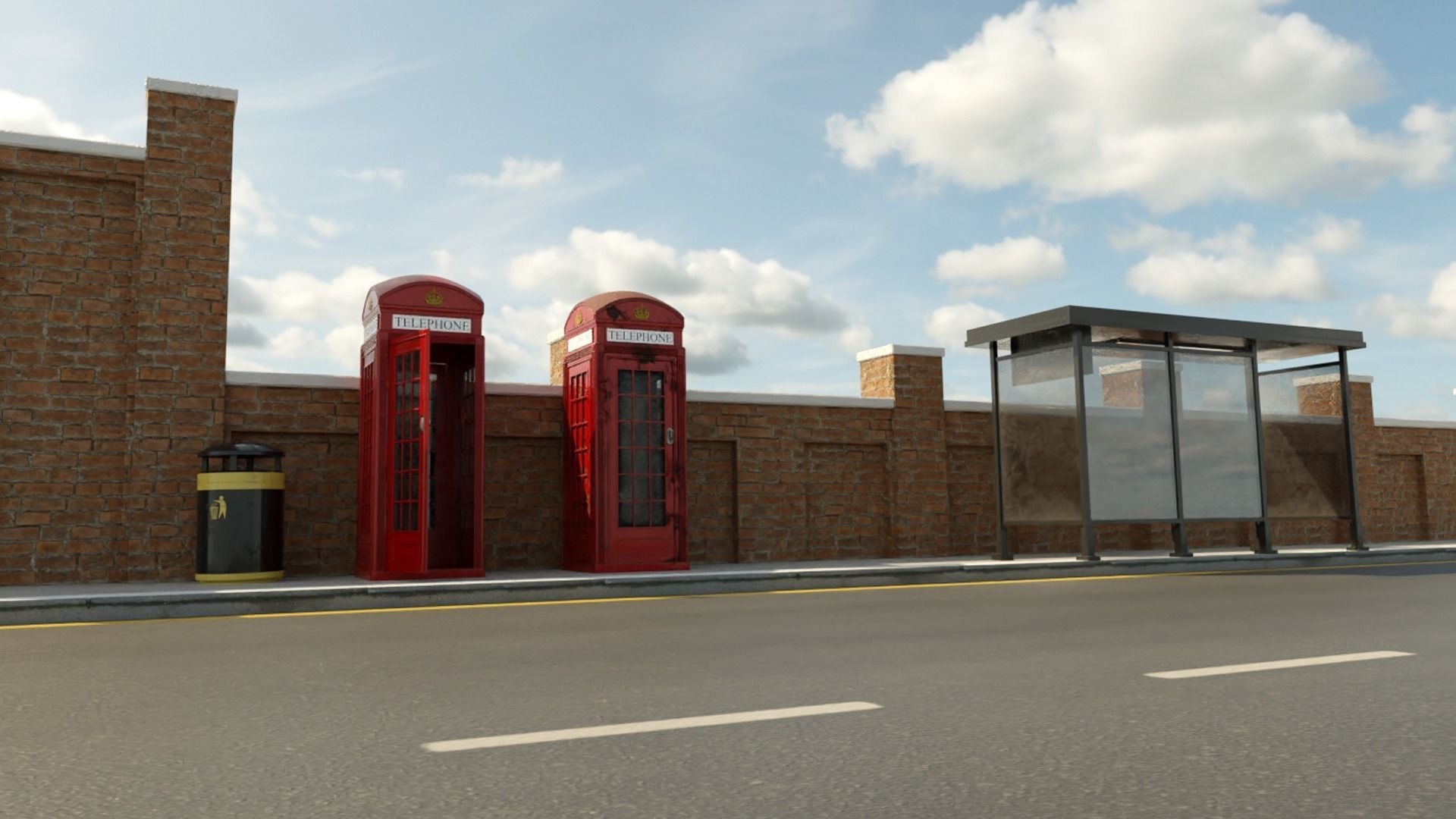 BT Classic Red Phone Booth 3D Model - TurboSquid 2197932