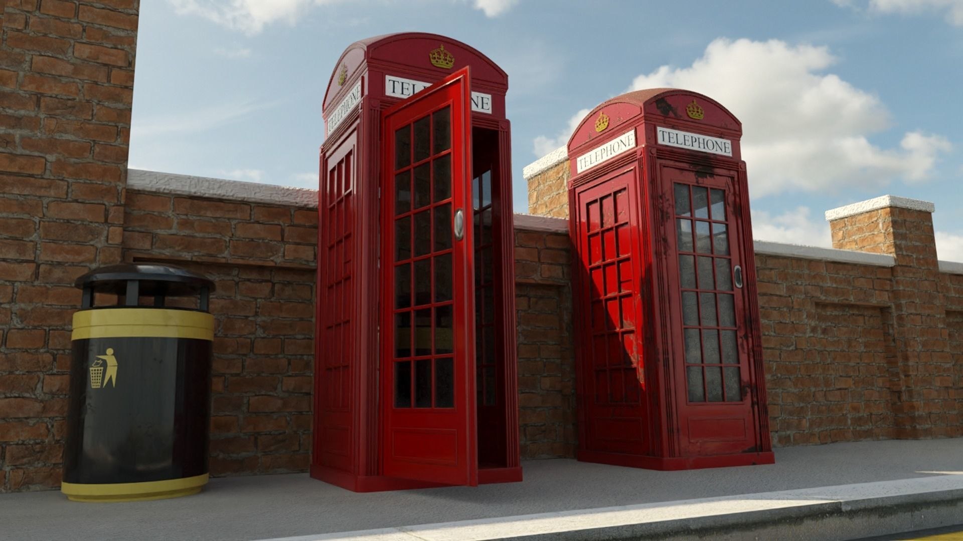 BT Classic Red Phone Booth 3D Model - TurboSquid 2197932
